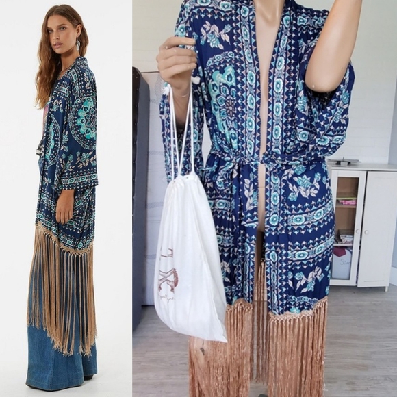 Spell | Intimates & Sleepwear | Spell Designs Pandora Kimono Fringe ...